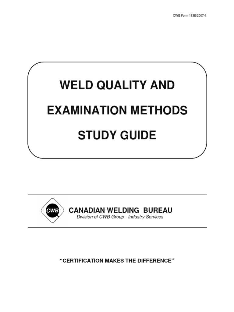 CWB Welding Quality and Inspection Guide | PDF | Welding | Construction