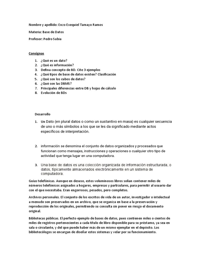 Base de Datos Tp1 | PDF | Bases de datos | SQL