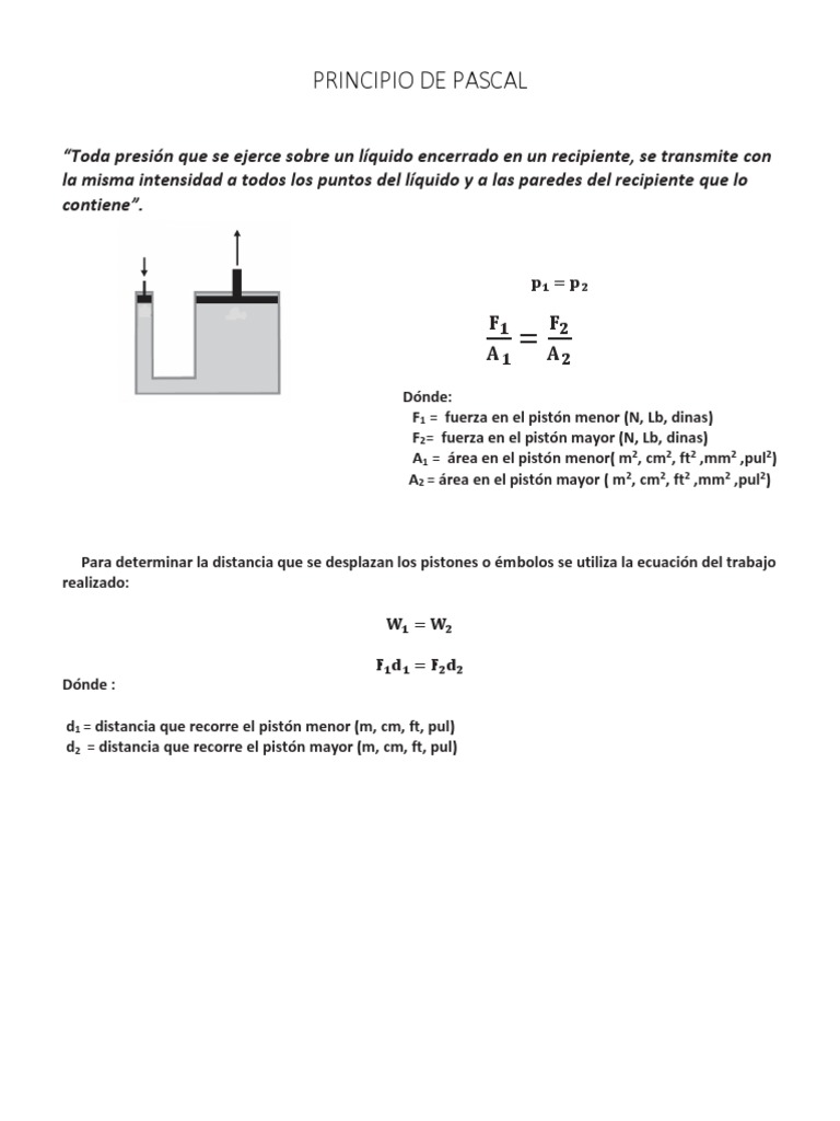 Principio de Pascal | PDF