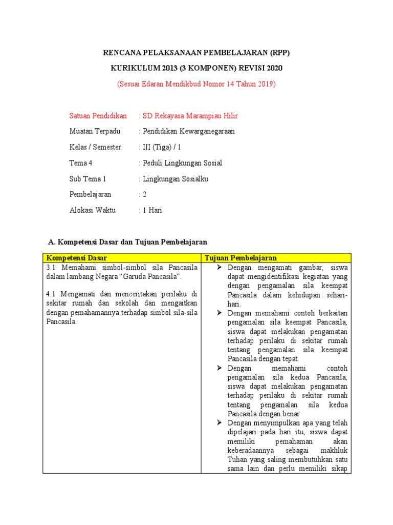 RPP Pembelajaran PKN SD I Ahmad Sauki | PDF | Karier & Perkembangan