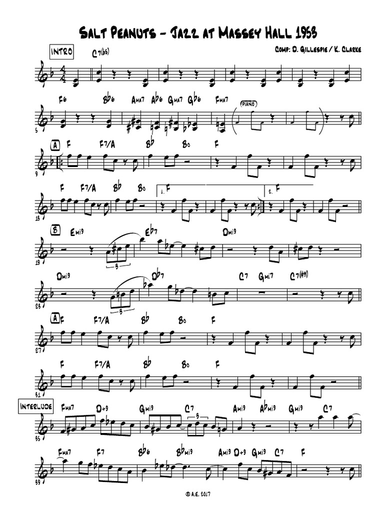 Salt Peanuts - Jazz at Massey Hall | PDF