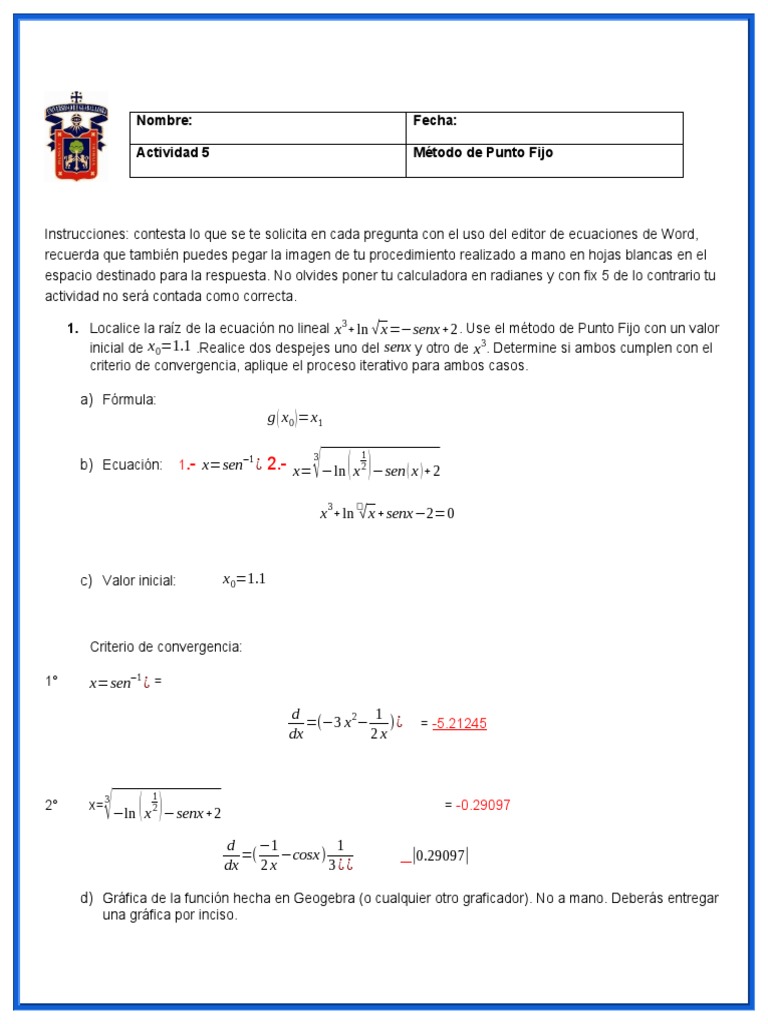 Punto Fijo | PDF | Matemáticas | Análisis matemático
