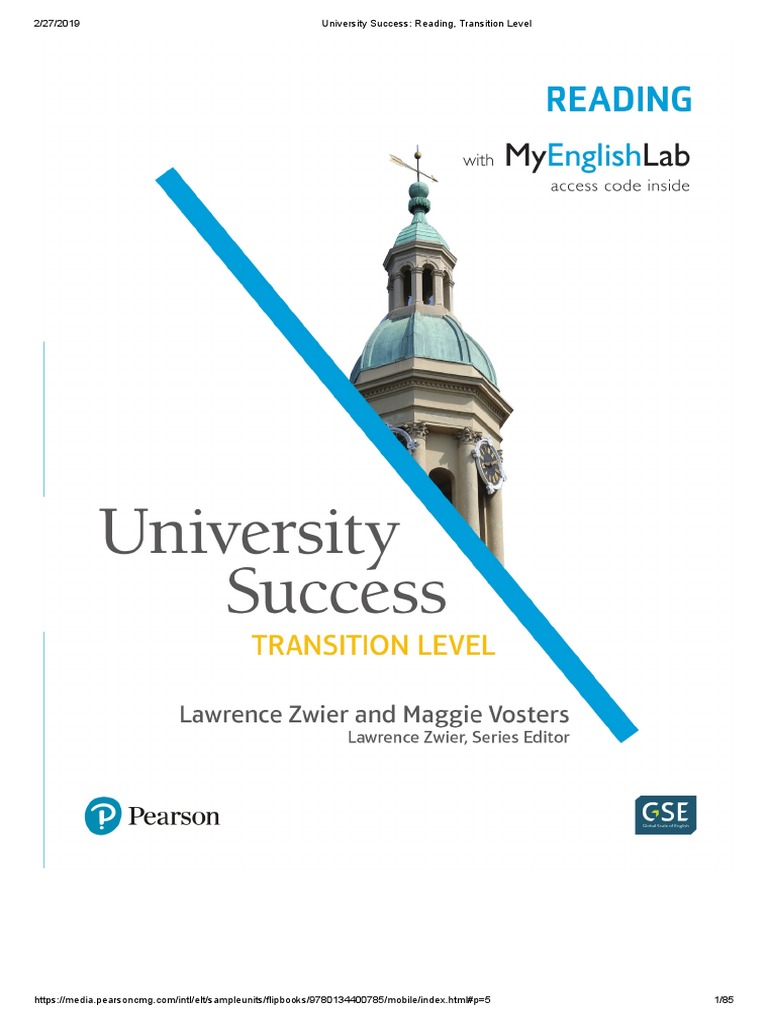University Success - Reading, Transition Level - Sample | PDF