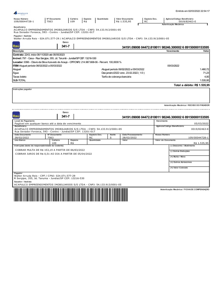 Boleto | PDF | Bancos | Serviços financeiros