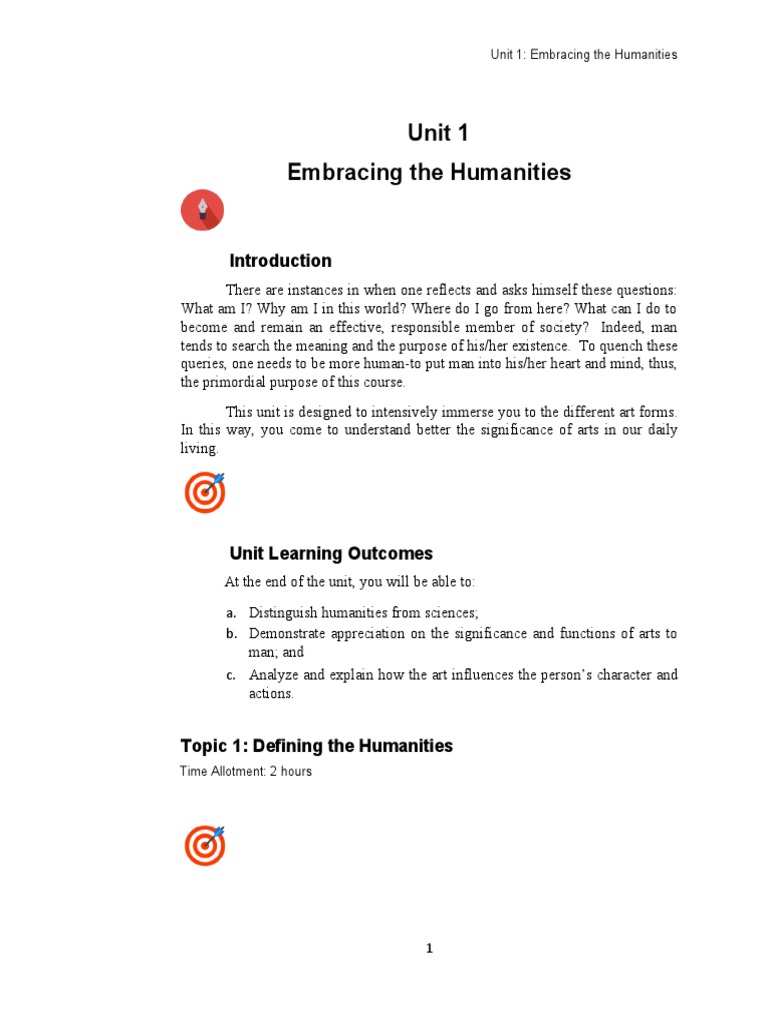 Understanding the Humanities and Arts | PDF | Humanities | Experience