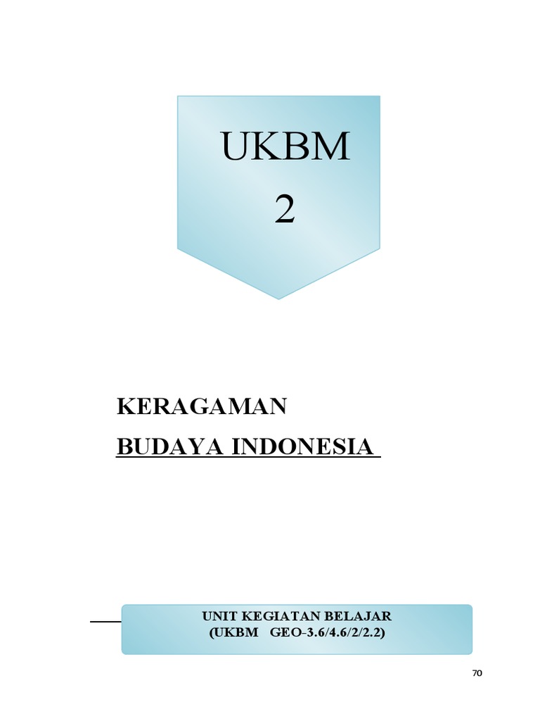 Ukbm 6 Keragaman Budaya Indonesia | PDF