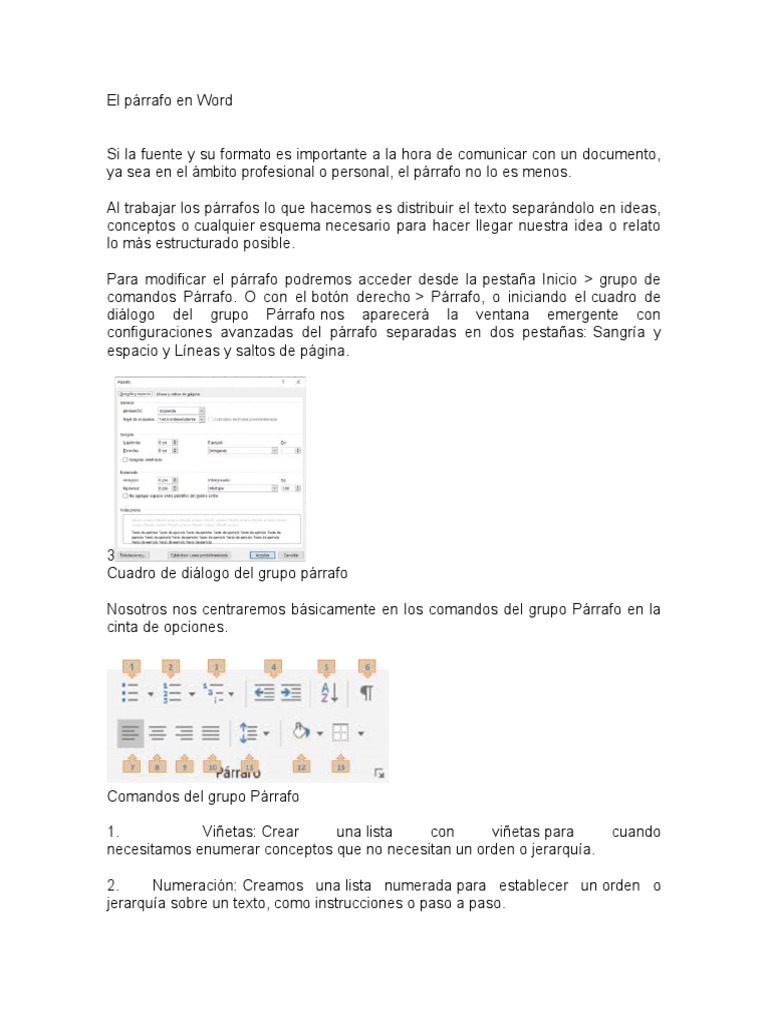 El Párrafo en Word | PDF | Longitud