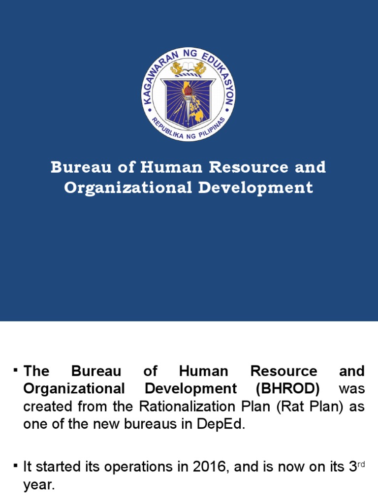 Bureau of Human Resource and Organizational Development | PDF ...