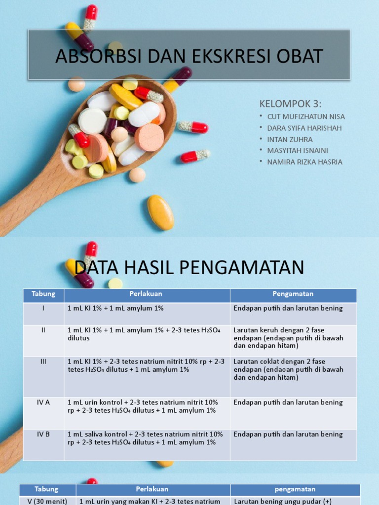 Absorbsi Dan Ekskresi Obat | PDF