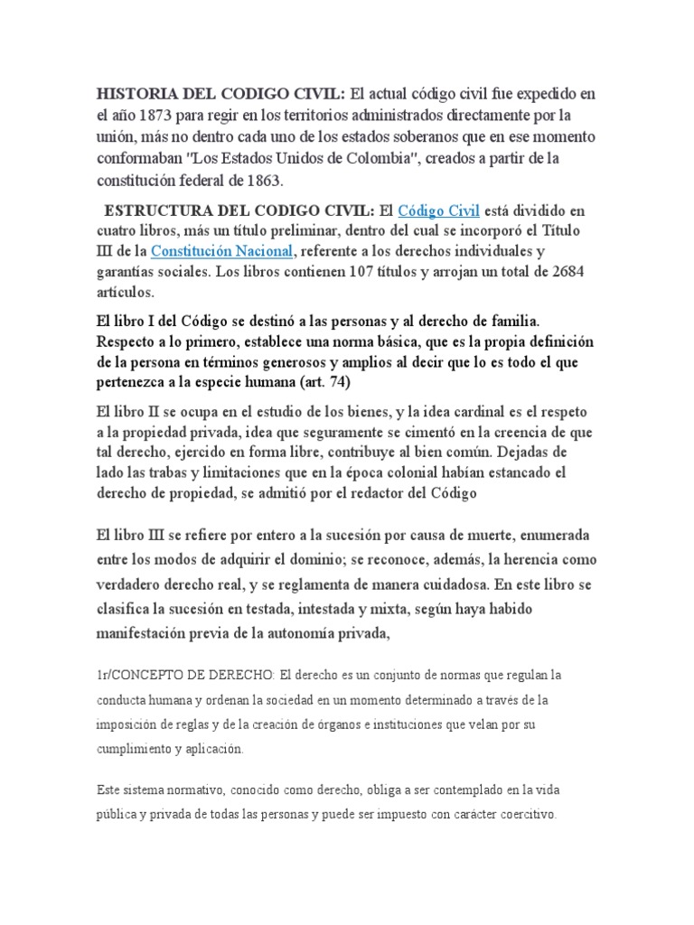 Historia Del Codigo Civil | PDF | imperio Romano | Ley romana