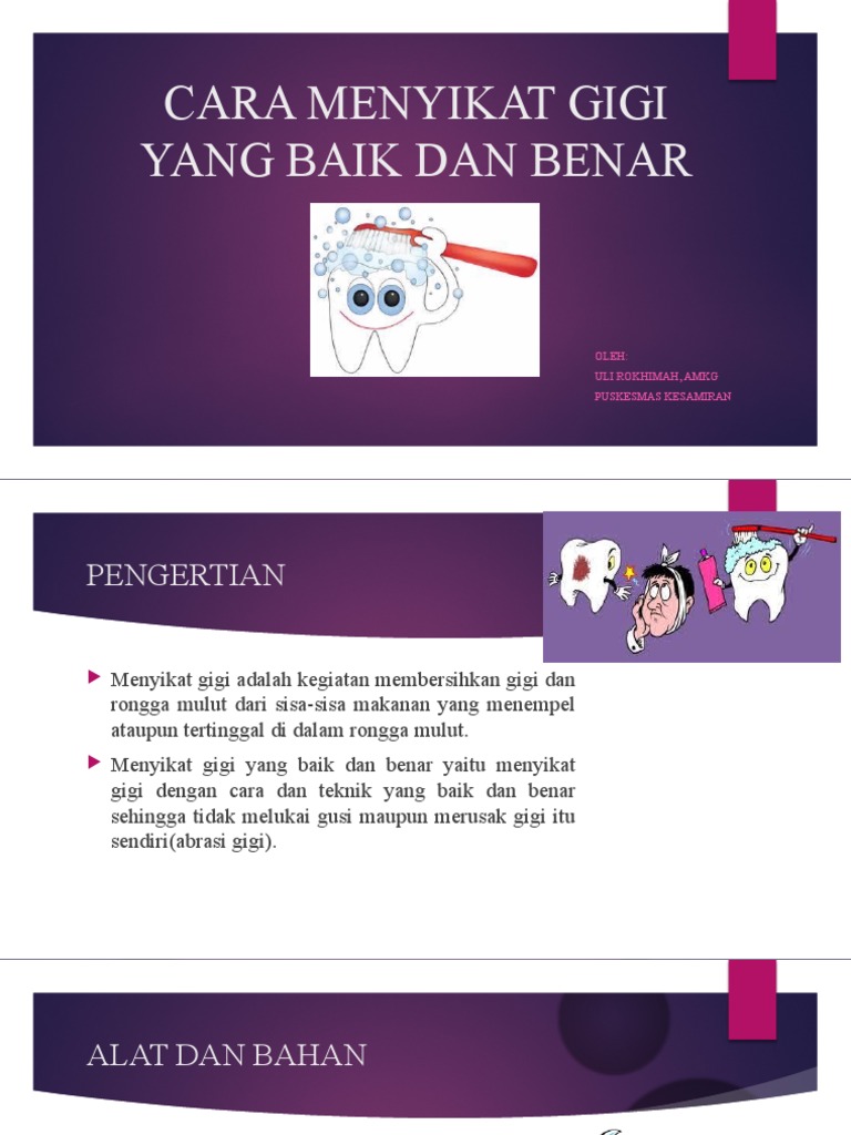 Cara Menyikat Gigi Yang Baik Dan Benar | PDF