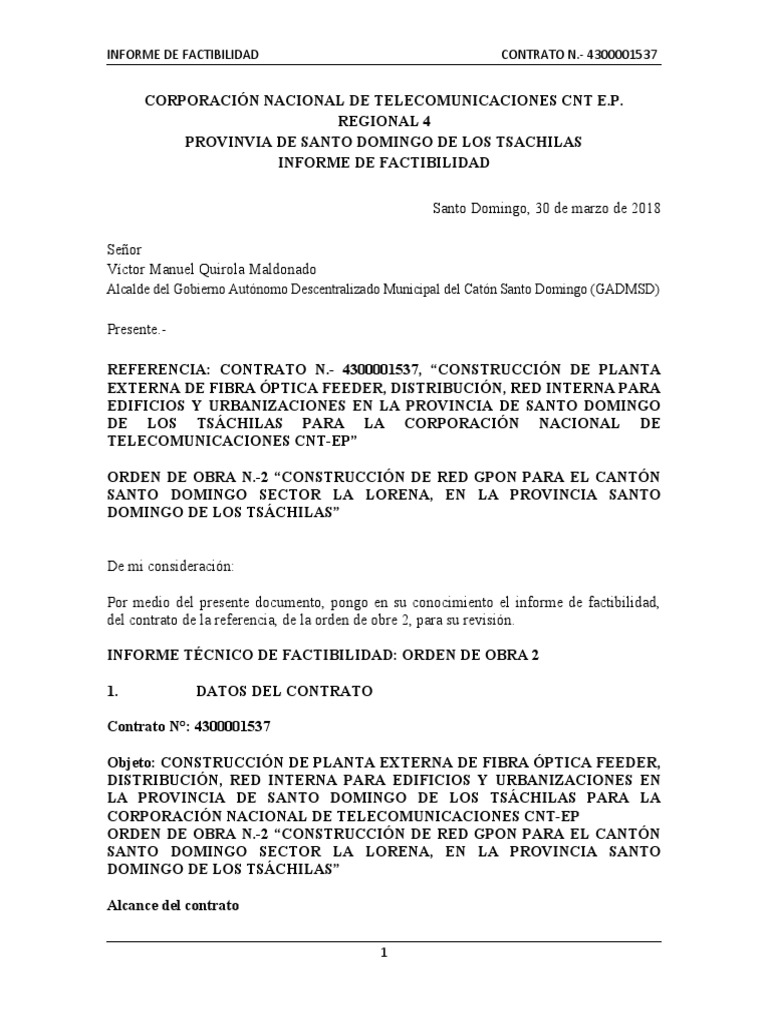 Informe de Factibilidad | PDF