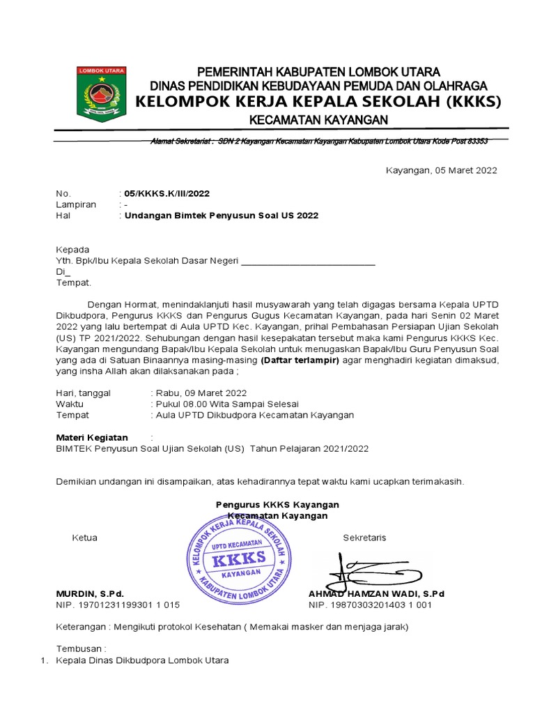 Surat Undangan K3S | PDF