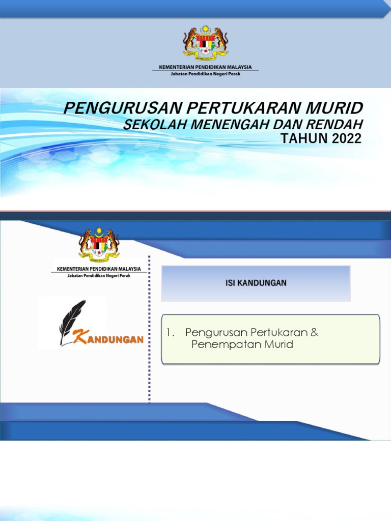 Pengurusan Pertukaran Murid SR SM PDF | PDF