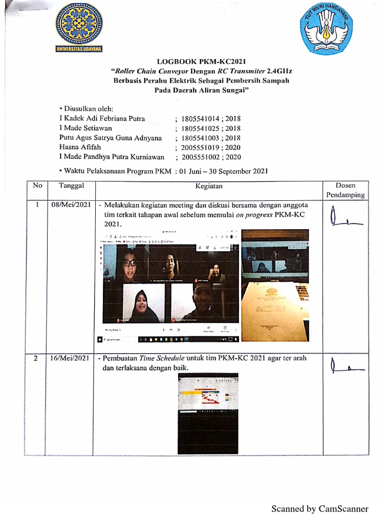 Logbook Harian PKM-KC Bulan Juni | PDF