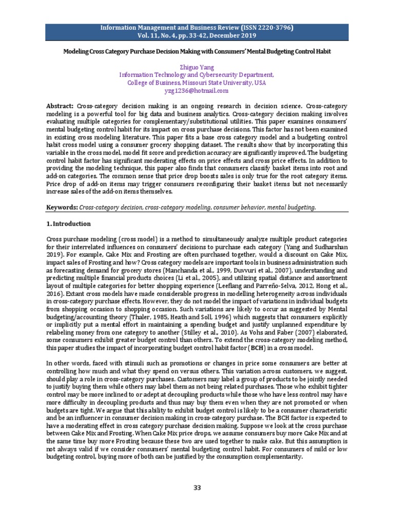 Zhiguo Yang Information Technology and Cybersecurity Department, College of Business, Missouri ...