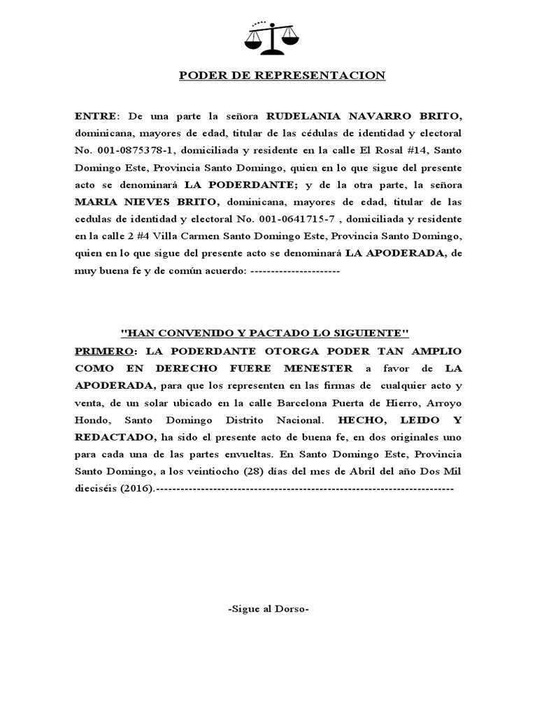 Poder de Representacion | PDF