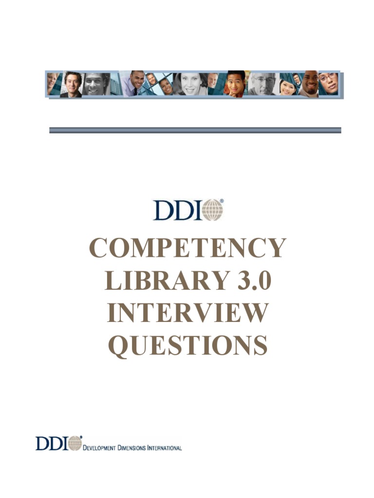 DDI Competency Library 3 0 Interview Guide Questions | PDF | Sales ...