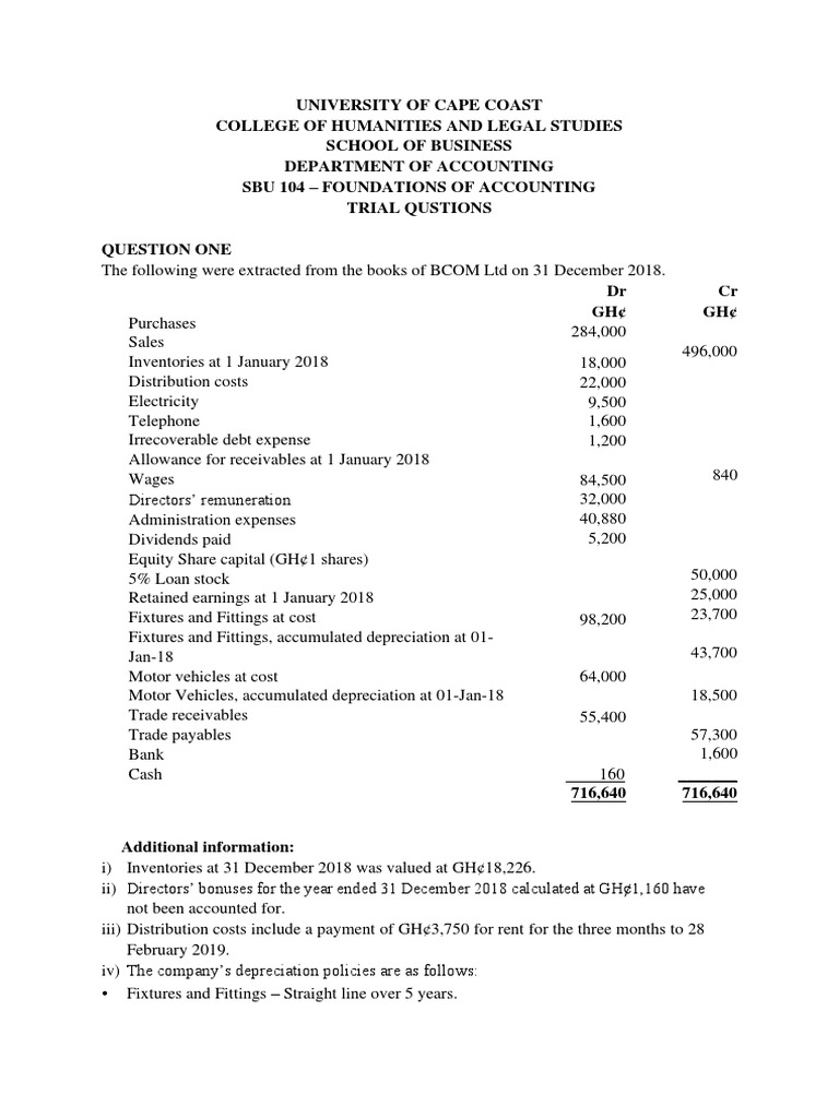 Questions | PDF | Balance Sheet | Expense