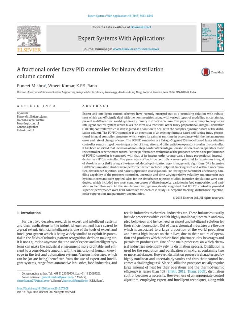 Analysis of A Methanol/ethanol Separator | PDF | Control Theory ...