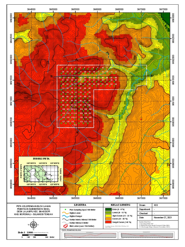 Peta Kelerengan | PDF | Geographic Data And Information | Physical ...