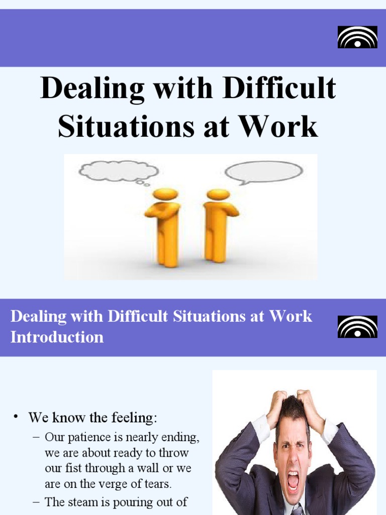 Handling Difficult Situations | PDF | Psychology | Psychological Concepts