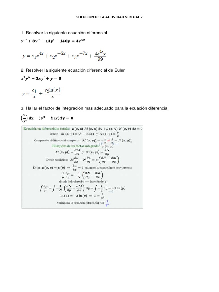 Solución de La Actividad Virtual 2 | PDF