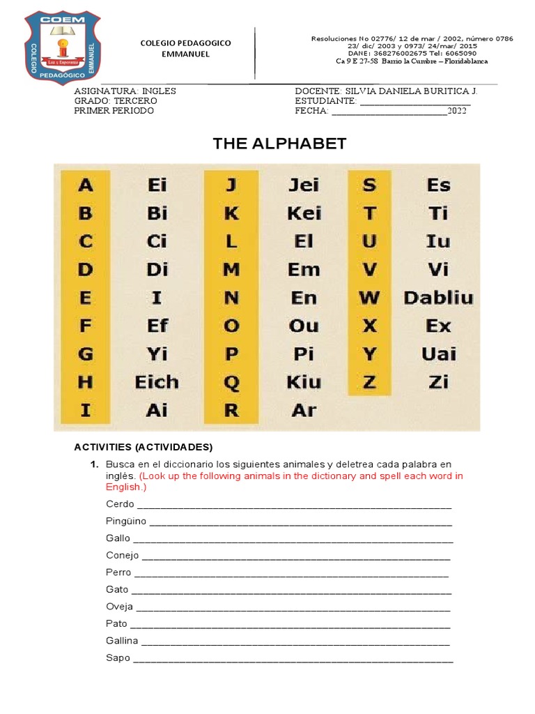 GUIA 3-The Alphabet | PDF | Lingüística