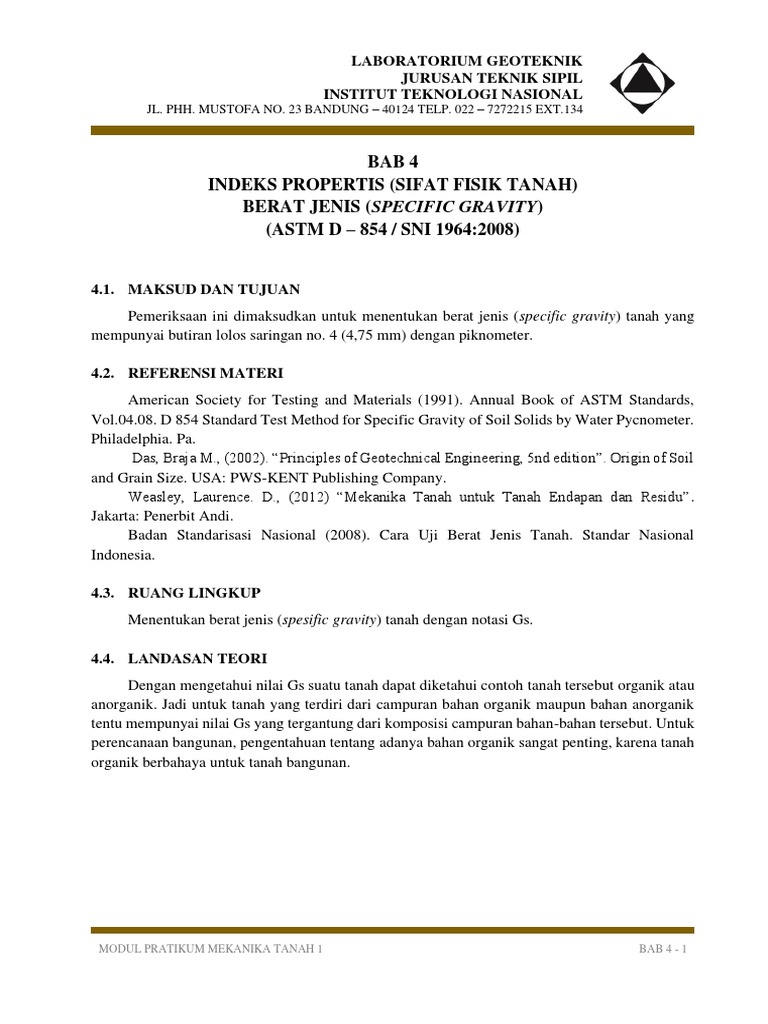 Bab 04 Berat Jenis | PDF