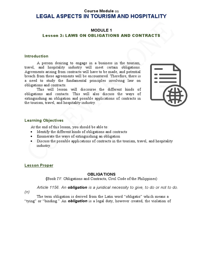 Module 3 Lesson 3 Laws On Obligations and Contracts | PDF | Law Of ...
