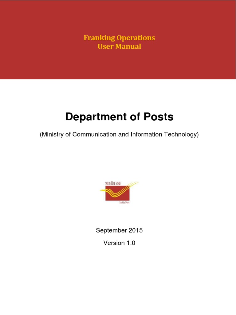 Franking Operations User Manual | PDF | Login | Password