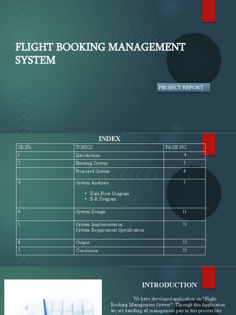 Flight Booking Management System: Project Report | PDF | Operating ...