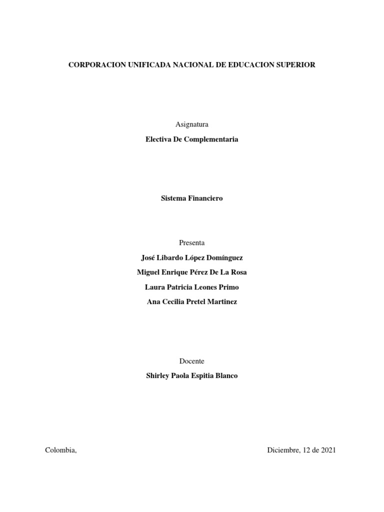 ACA - Electiva Complementaria 1 PRIMER ENTREGABLE | PDF | Bancos | Moneda