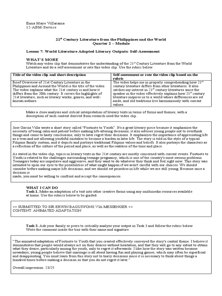 21st Century Lesson 7 | PDF