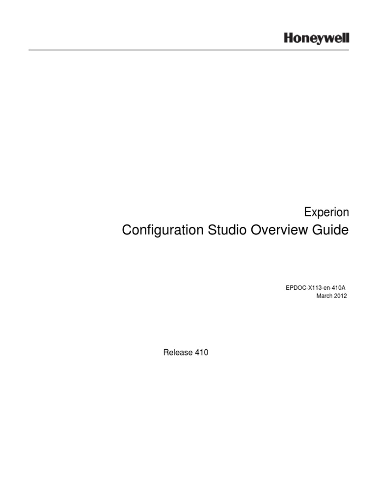 Configuration Studio Overview Guide EPDOC-X113-En-410 | PDF | Databases | Server (Computing)