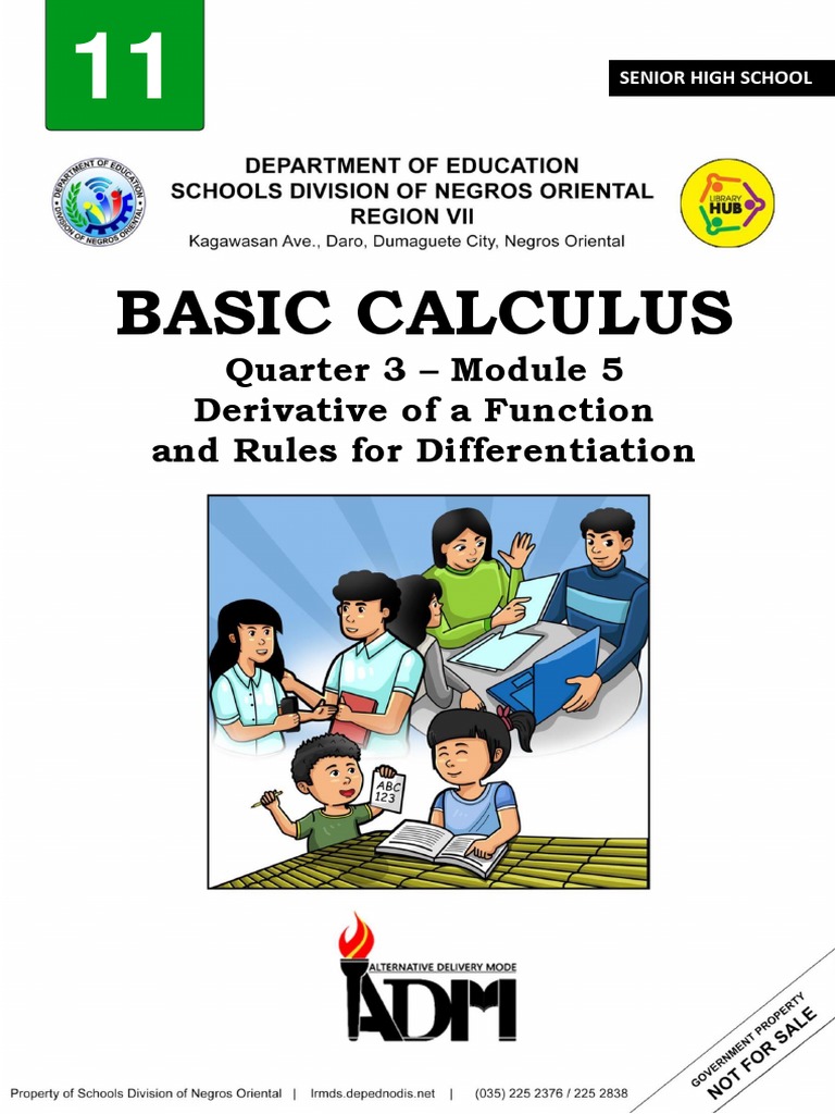 Basic Calculus: Quarter 3 - Module 5 Derivative of A Function and Rules For Differentiation ...