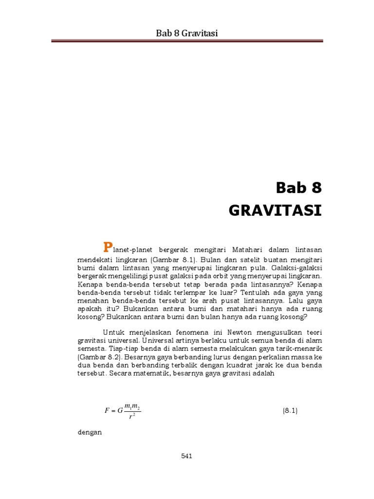Teori Gravitasi Newton | PDF | Sains & Matematika | Teknologi & Rekayasa