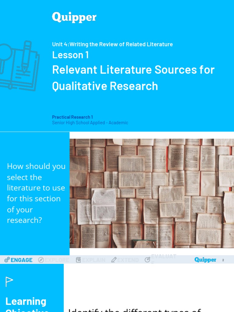Relevant Literature Sources For Qualitative Research | PDF | Data ...