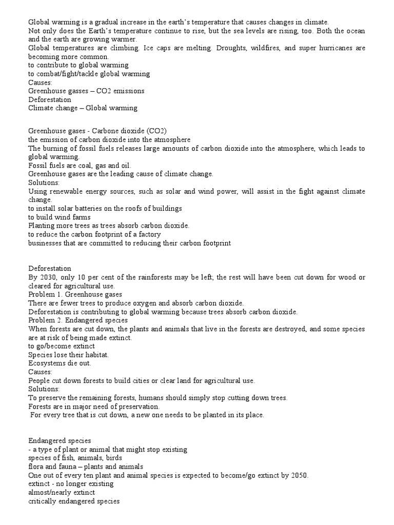 Solutions to Environmental Issues | PDF | Climate Change | Greenhouse Gas