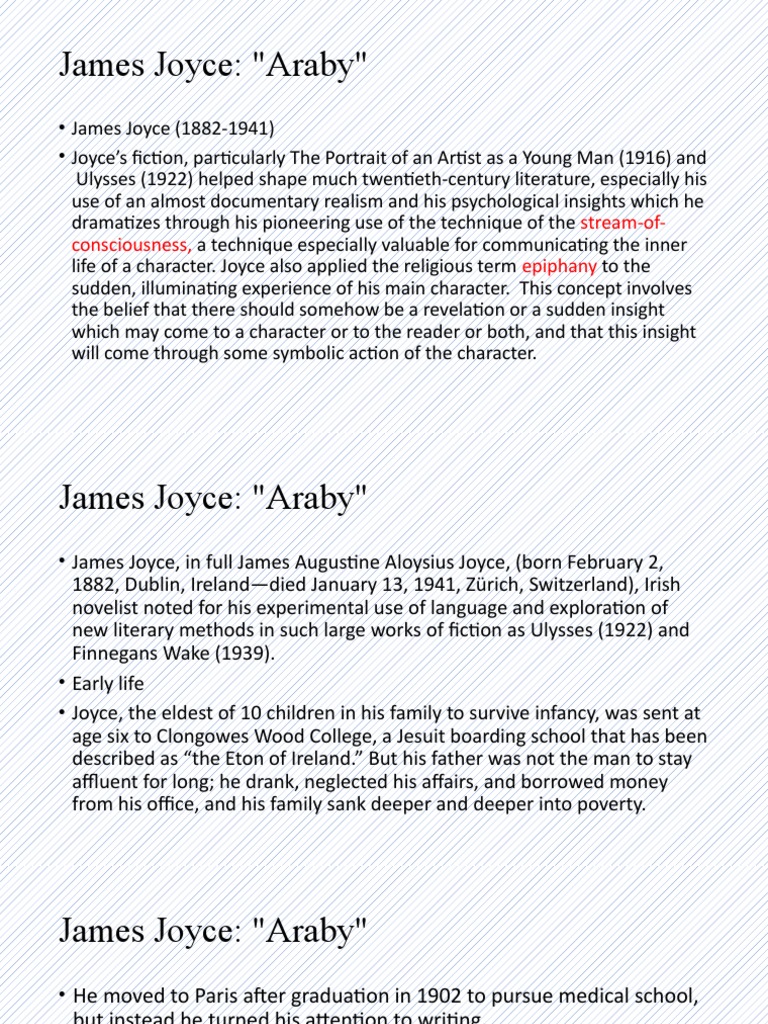 Araby by James Joyce | PDF | James Joyce