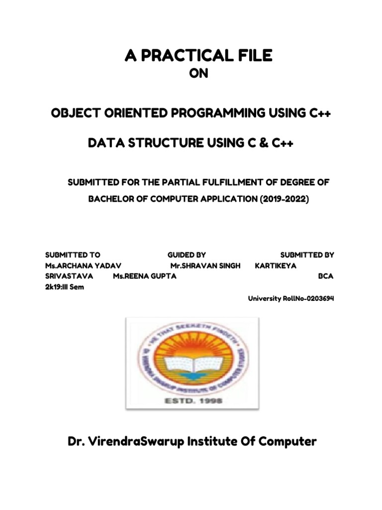 Bca Project File | PDF | Class (Computer Programming) | Programming