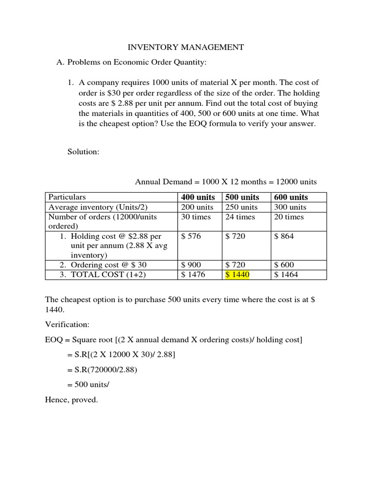 Inventory Management A&B | PDF | Business Process Management ...