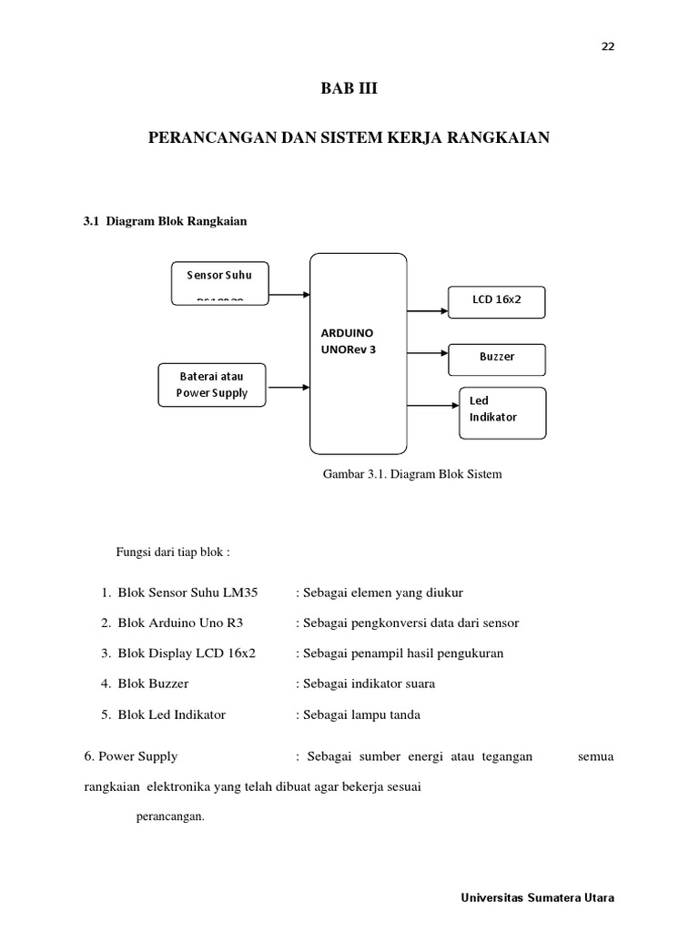 Bab Iii: 3.1 Diagram Blok Rangkaian | PDF