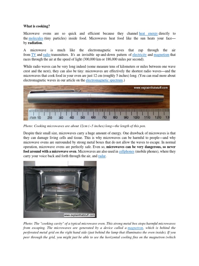 Oven Food Heating Process PDF | PDF | Electromagnetic Radiation | Microwave