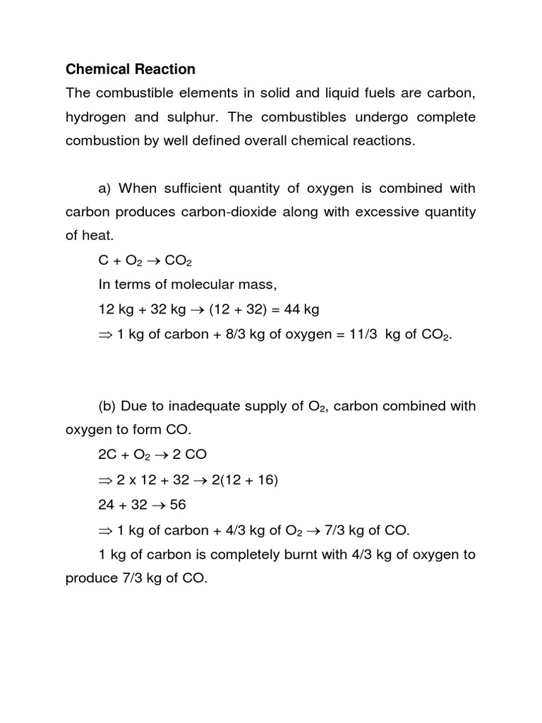 Combustion Stoichiometry | Download Free PDF | Combustion | Carbon Monoxide