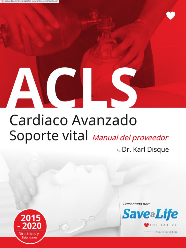 ACLS Handbook - En.es | PDF | Reanimación cardiopulmonar | Paro cardíaco