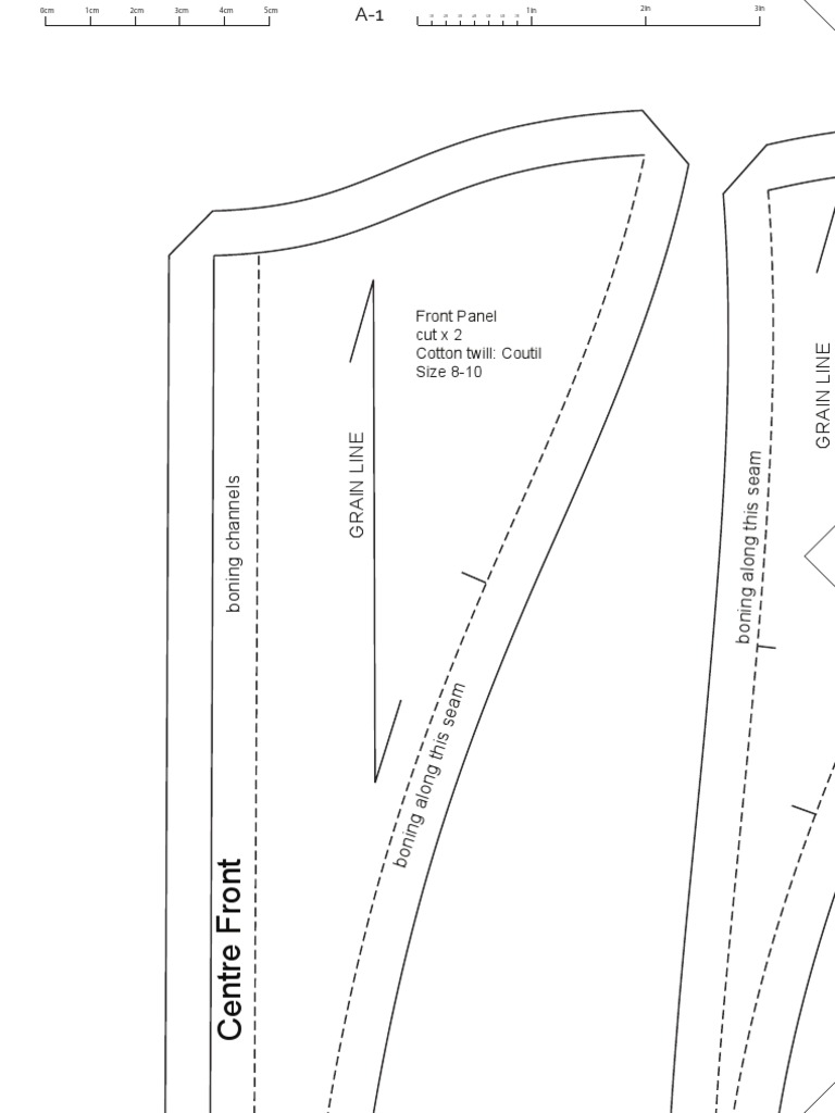 Corset Pattern with Hip Panels | PDF | Lingerie