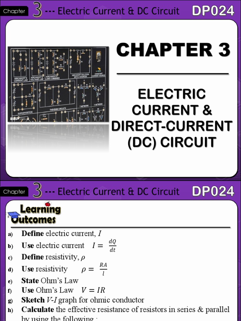 DP024 Chapter 3 Electric Current and Direct Current Circuit | PDF ...