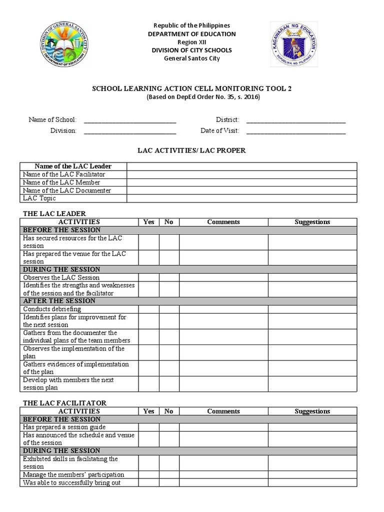 LAC ME Tool - 2 | PDF | Behavior Modification | Learning