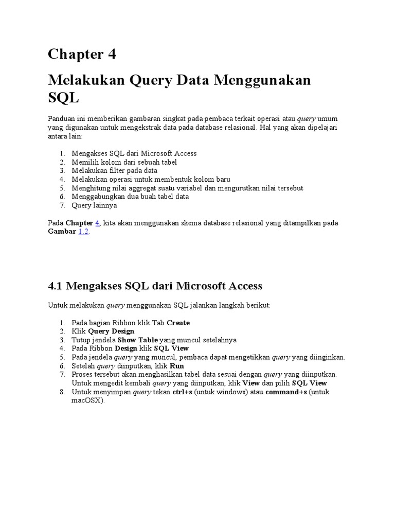 Melakukan Query Data Menggunakan SQL | PDF